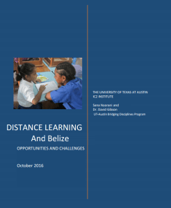 Report: Distance Learning and Belize – The Belize Foundation
